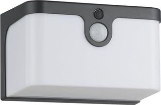 Eglo LED Wandlampe außen Croara, Outdoor Solarlampe mit Bewegungsmelder, Außenlampe solar, Außenbeleuchtung aus Kunststoff in Anthrazit und Weiß, warmweiß,