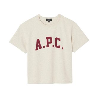 A.P.C. A.p.c., Femme, Tops, Beige, Taille: 40 FR T-shirt