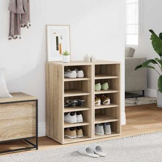 vidaXL Vidaxl - Schuhschr&auml;nke 2 Stk. Sonoma-Eiche 31,5x35x70 cm Holzwerkstoff