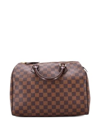 Louis Vuitton sac &agrave; main Speedy Damier 30 - Marron