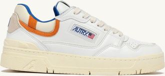 Autry BASKETS CLC LOW EN CUIR BLANC ET FANTA