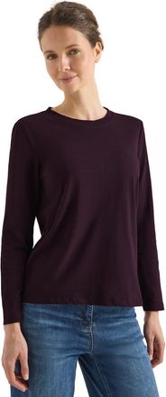 Cecil Damen 3227278 Basic Rundhalsshirt, Eggplant Red, XL