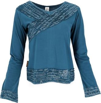 Guru Shop Guru-Boutique, Chemise à Manches Longues -chic, Mantra Shirt, Essence, Ducoton, Size:S (38), Chandails, Sweat-shirts à Manches Longues