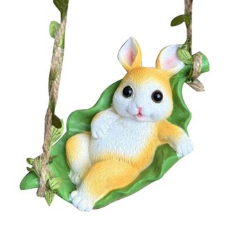 Generic Hasendekoration | Ornament in Hasenform aus Kunstharz f&uuml;r H&auml;ngematte Garten - Dekoration Au&szlig;en - f&uuml;r Garten, Au&szlig;enbereich, Hof, Terrasse, Haus, Landsc