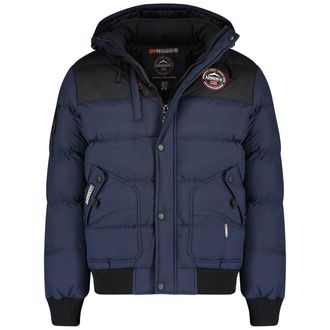 Geographical Norway Herren Winterjacke Volva Navy -M - mit UD Beanie