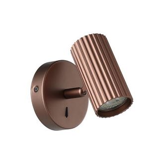 Eglo Applique murale int&eacute;rieure Portillo, luminaire avec spot orientable, lampe de lecture en m&eacute;tal bronze, douille GU10