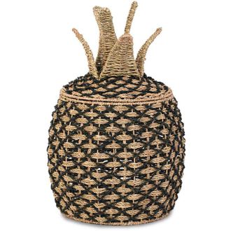Maison Aubertin Maison Aubertin - Panier ananas jonc de mer naturel et noir