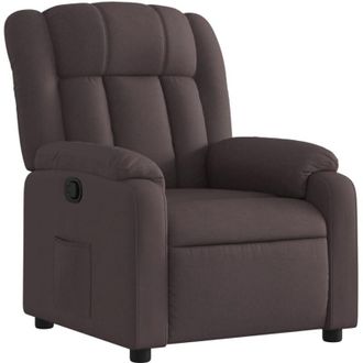 vidaXL Fauteuil inclinable Marron foncé Tissu