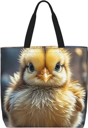 Generic Poussin Sac Fourre-Tout Grand Tote Bag Pliable Sac A Main Femmes Pour Gym Travail Universit&eacute;