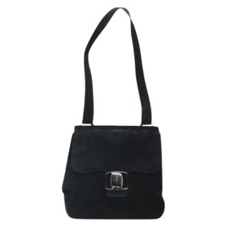 Ferragamo Pre-owned Schultertasche aus Wildleder - - Pre-owned - Damen - Schwarzk - ONE SIZE