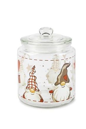 Excelsa Gnomo Bocal avec couvercle, capacit&eacute; 1 litre, verre