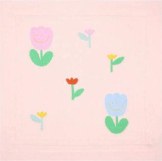 Stella McCartney unisex, Accessoires, Rose, Taille: ONE Size Couverture Intarsia Florale