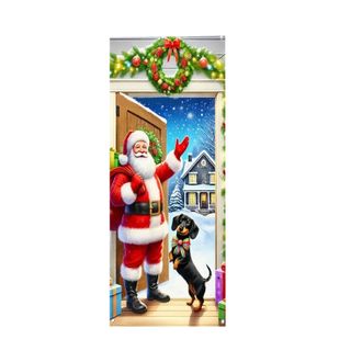 Generic Weihnachtliche Haust&uuml;rabdeckung, Weihnachts-T&uuml;rabdeckung, dekorative T&uuml;rabdeckungen, Banner f&uuml;r Weihnachtst&uuml;ren, Weihnachtsdekoration f&uuml;r T&uuml;ren