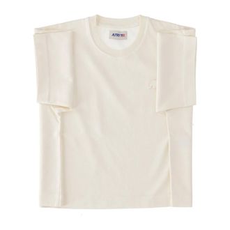 Autry Femme, Sweatshirts et sweats &agrave; capuche, Blanc, Taille: 38 FR T-shirt court