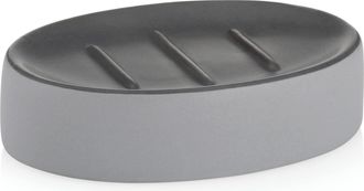 KELA Graue Seifenschale, 4 St&uuml;ck, Kunststoff, 12,5 x 8,5 cm