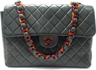 Chanel Crossbody Bags - VINTAGE CHANEL ZEITLOSE KLASSISCHE JUMBO-KETTEN-BE - Gr. unisize - in Gr&uuml;n - f&uuml;r Damen