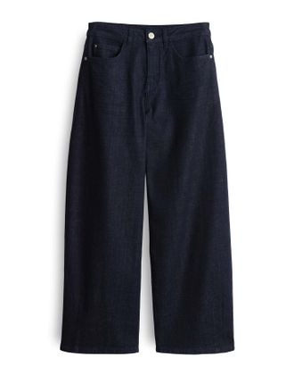OPUS Damen Barrel | LOLAH MODERN Barrel Jeans in Rinse Wash Mid Rise Dark Rinsed Blue, 36 L28