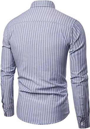 Generic Chemises habillées pour hommes chemises noires 2024 hauts tendance chemise impression à manches longues pour hommes rayés mode chemisier daffaires che