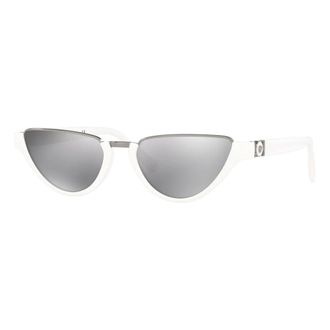 Versace Medusa Medaillon Sonnenbrille Wei&szlig;/Silber - - Accessories - Damen - Wei&szlig; - 54 MM