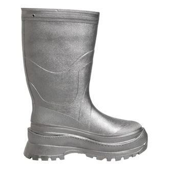 Dolce & Gabbana Metallic Silver Pull On Rain Boots - - Shoes - Herren - Grau - 42 EU