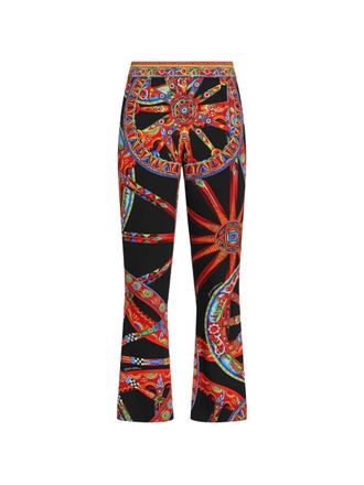Dolce & Gabbana Pantalon en soie imprim&eacute; Dolce & Gabbana Carretti