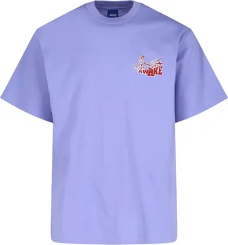Awake NY Hammer T-Shirt mit grafischem Print - Violett