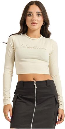 Disclaimer Femme, Tops, Beige, Taille: 36 FR Long Sleeve Hauts