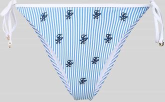 Tommy Hilfiger Bikinihose aus Seesucker mit Bindeb&auml;ndern