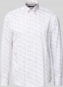 Bugatti Regular Fit Freizeithemd mit Button-Down-Kragen