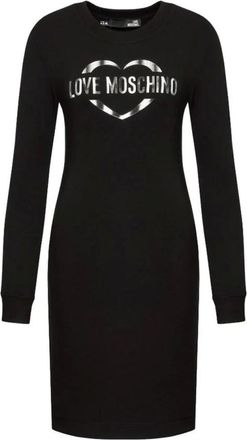 Love Moschino Damen, Kleider, Schwarzk, LGr&ouml;&szlig;e