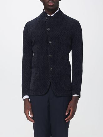 Emporio Armani Kurzer einreihiger Polyester-Blazer mit Slim-Fit-Passform