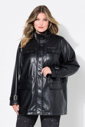 Miamoda Lederjacke Jacke Lederoptik Tunnelzug in der Taille