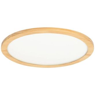 Lucande LED Plafonnier &agrave; intensit&eacute; variable Joren en bois pour salon & salle &agrave; manger