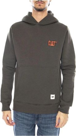 CAT Cat, Homme, Sweatshirts et sweats &agrave; capuche, Vert, Taille: L Logo Sweat &agrave; capuche