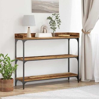 vidaXL Table Console avec &eacute;tag&egrave;re Bois ancien 100 x 30 x 80 cm Vidaxl