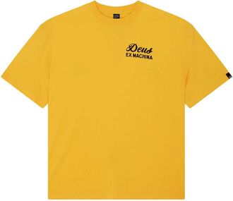 Deus Homme, Tops, Jaune, Taille: L T-shirt Cotone