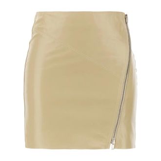 Isabel Marant Lederrock mit Rei&szlig;verschluss - - Skirts - Damen - Beige - 2XS
