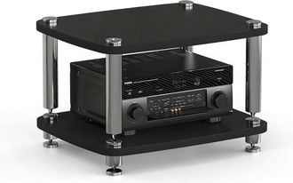 Generic HiFi Regal 4-stufiges Audio-Regal, HiFi-Lautsprecherbox Mit Vibrationsd&auml;mpfung, Offene Ablagefl&auml;che, Modulares Design, Robust, for Gaming, Wohnzimmer 
