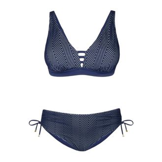Fiorella Rubino Bikini mit Chevron-Mesh - - Swimwear - Damen - Blau - L
