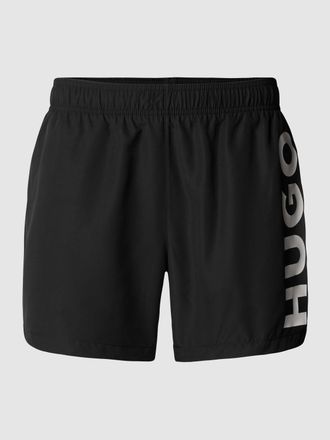HUGO BOSS Badehose mit Label-Schriftzug Modell ABAS