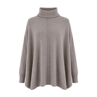 PANICALE Rippstrick-Rollkragenpullover - - Knitwear - Damen - Grau - XS