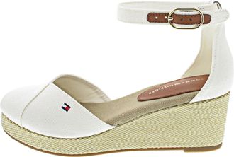 Tommy Hilfiger Flag Closed toe Mid Wedge Sandale Beige