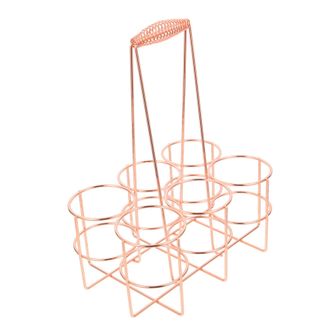 Garneck Weinflaschenregal Eisen Mit Tragegriff Rundem Flaschenmund Bieraufbewahrungskorb Für Bar Und Party