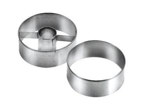 Tescoma Delicia Rundes Ausstechförmchen, 4,5 cm, Silber/Schwarz