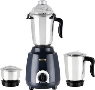 Geepas M&eacute;langeur 3 en 1 600 W | Bocaux, lames en acier inoxydable | Contr&ocirc;le de 3 vitesses, parfait pour Chutney, broyage fin sec et humide, protection contr