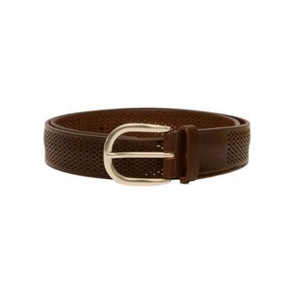 Orciani Micro-Perforierter G&uuml;rtel - - Accessories - Herren - Braun - 90 CM