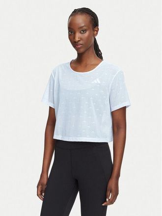 adidas T-Shirt Strength Essentials Workout Boxy Mesh KT3828 Wei&szlig; Relaxed Fit