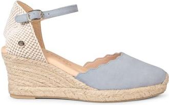 miMaO Espadrilles &agrave; talon en daim Bleu EU 41