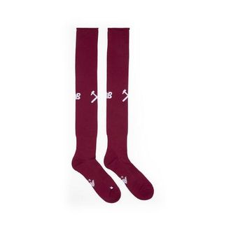 New Balance West Ham United Homme New Balance 26/27 Away Sock en Bordeaux, Polyester, Taille L