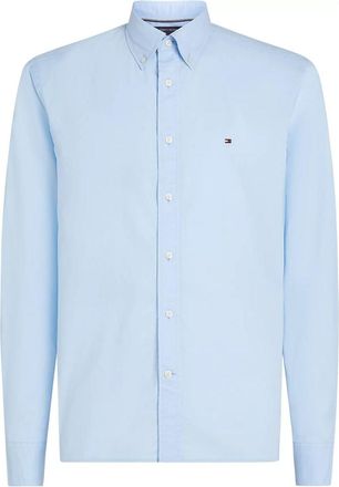 Tommy Hilfiger Herren CORE Flex POPLIN Solid RF Shirt MW0MW39988 L/S Shirt, Blau, M, Blau (Sweet Blue), M